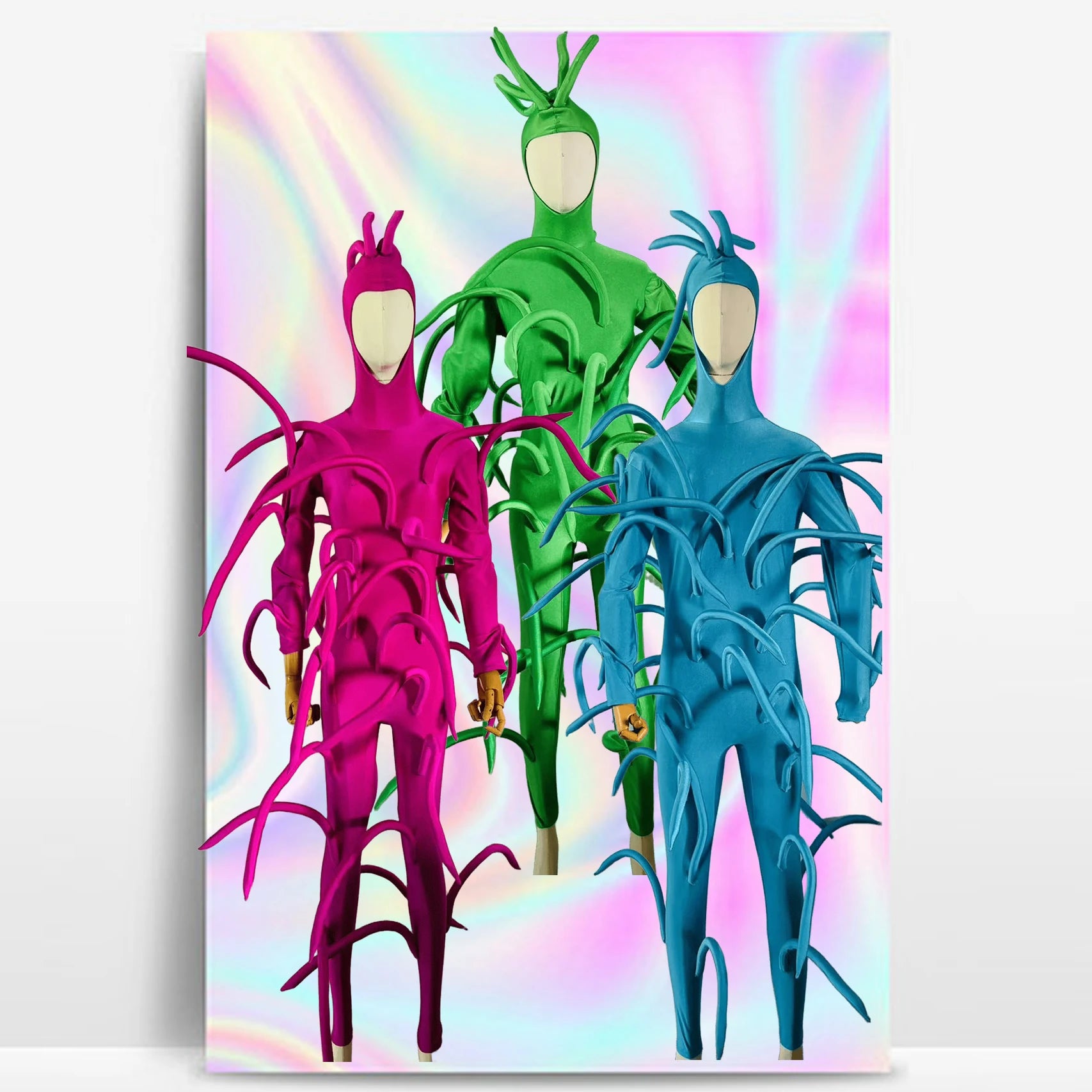 Spandex Unitard Mask Full Body Open Face Costume Bodysuit Cosplay stag