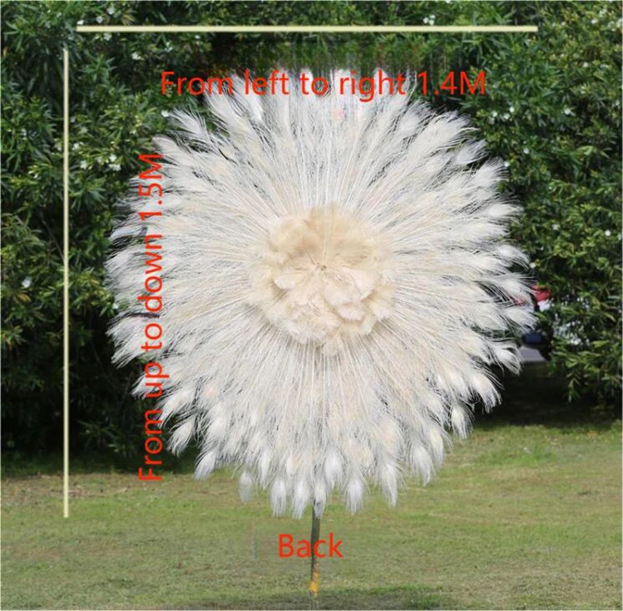 Realistic Peacock Feather Angel Wings White Lifelike Stage Wings for P