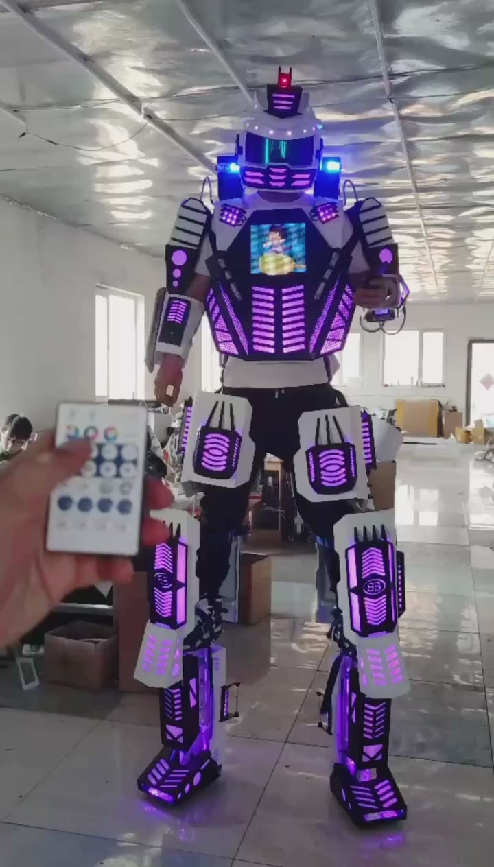 Newest LED Lighting Up Stilts Walker Robot Costumes Kryoman Stage Perf